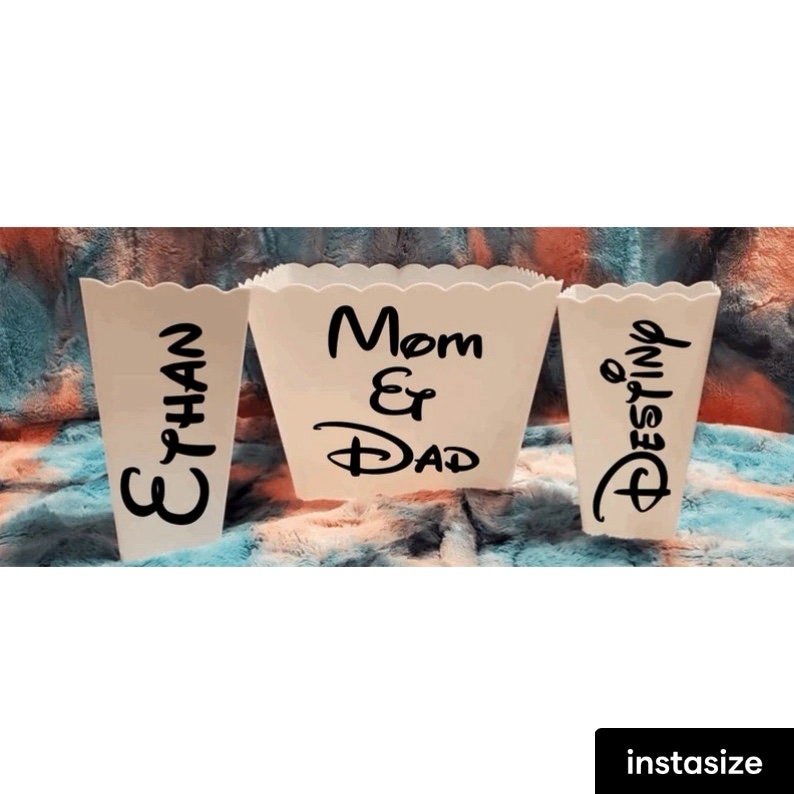 Personalized Popcorn Bowl | Popcorn Tub | Popcorn Container | Family ...