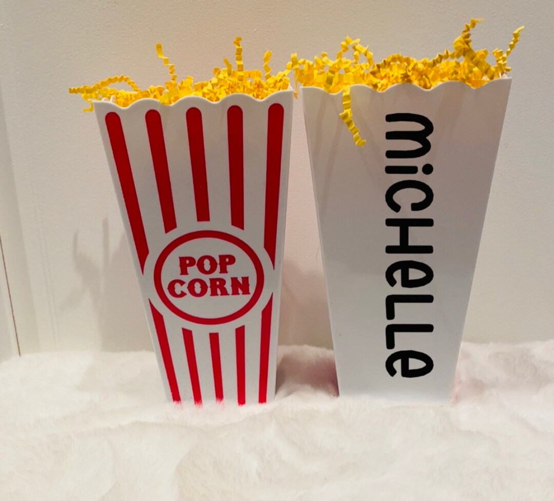 Personalized Popcorn Bowl | Popcorn Tub | Popcorn Container | Family ...