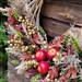 Door Wreath With Red Apples, Fall Garland for Boho Interior, Beautiful ...
