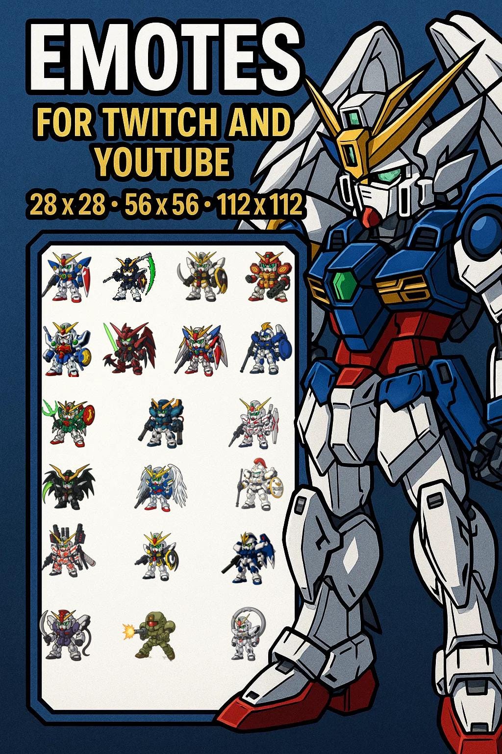 20 Gundam Wing Emotes - Etsy
