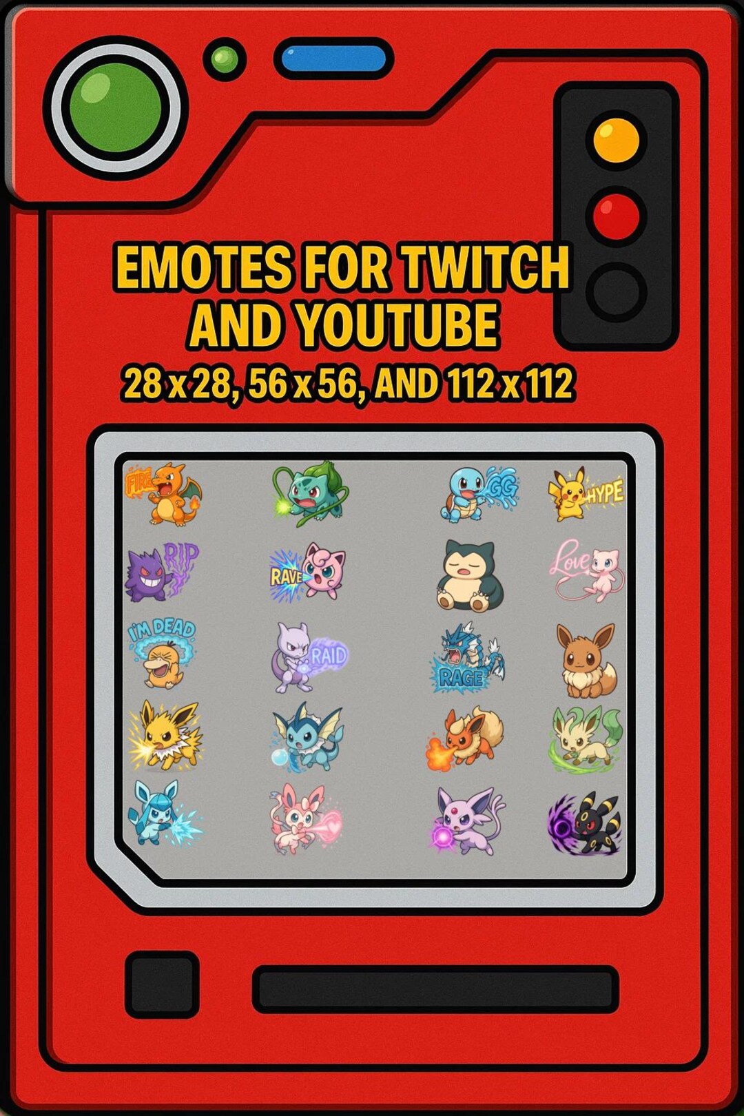 20 Pokémon Emotes - Etsy