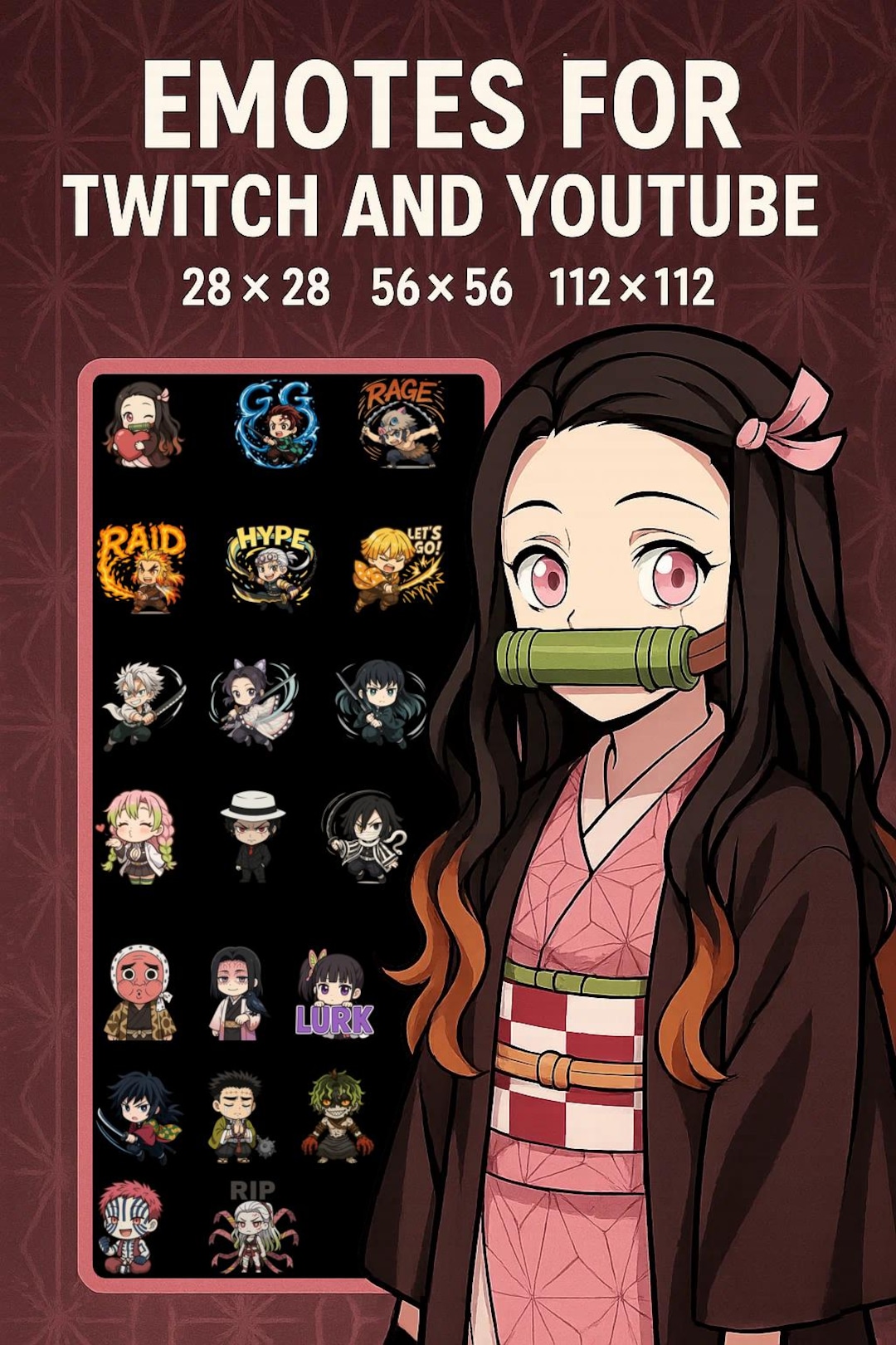 20 Demon Slayer Emotes - Etsy