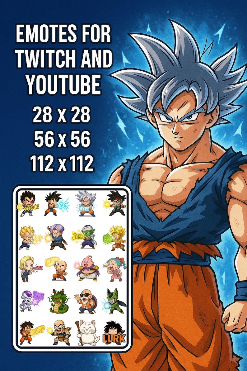 20 Dragonball Z Emotes - Etsy