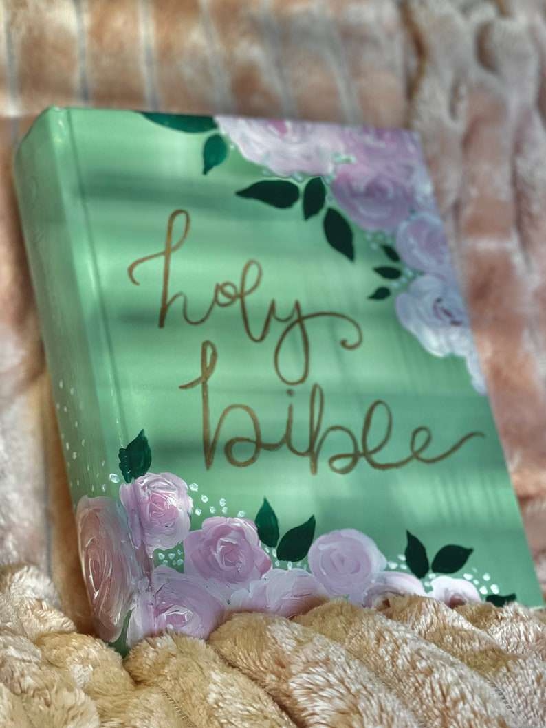 Sage Green Floral Bible - Etsy