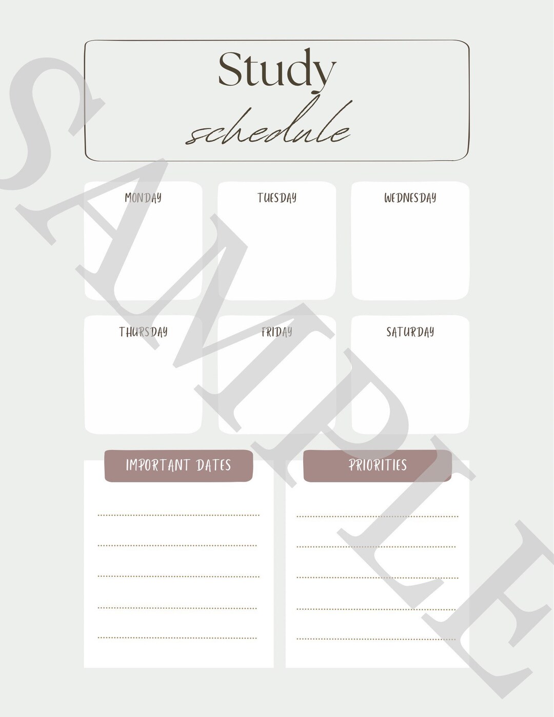 Student Planner Pages - Etsy