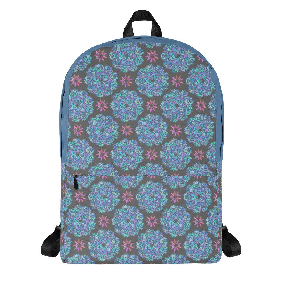 Mandala Art Geodesic Hippy Flower Geometric Backpack Back to School ...