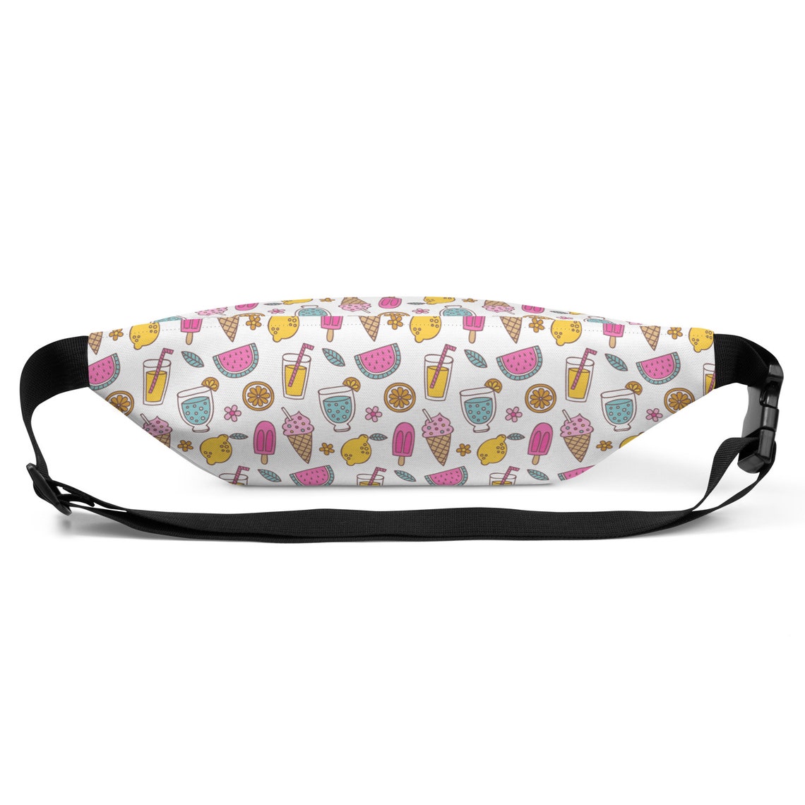 Summertime Line Art Cocktails Pool Beach Themed Fanny Pack Festival Bag ...