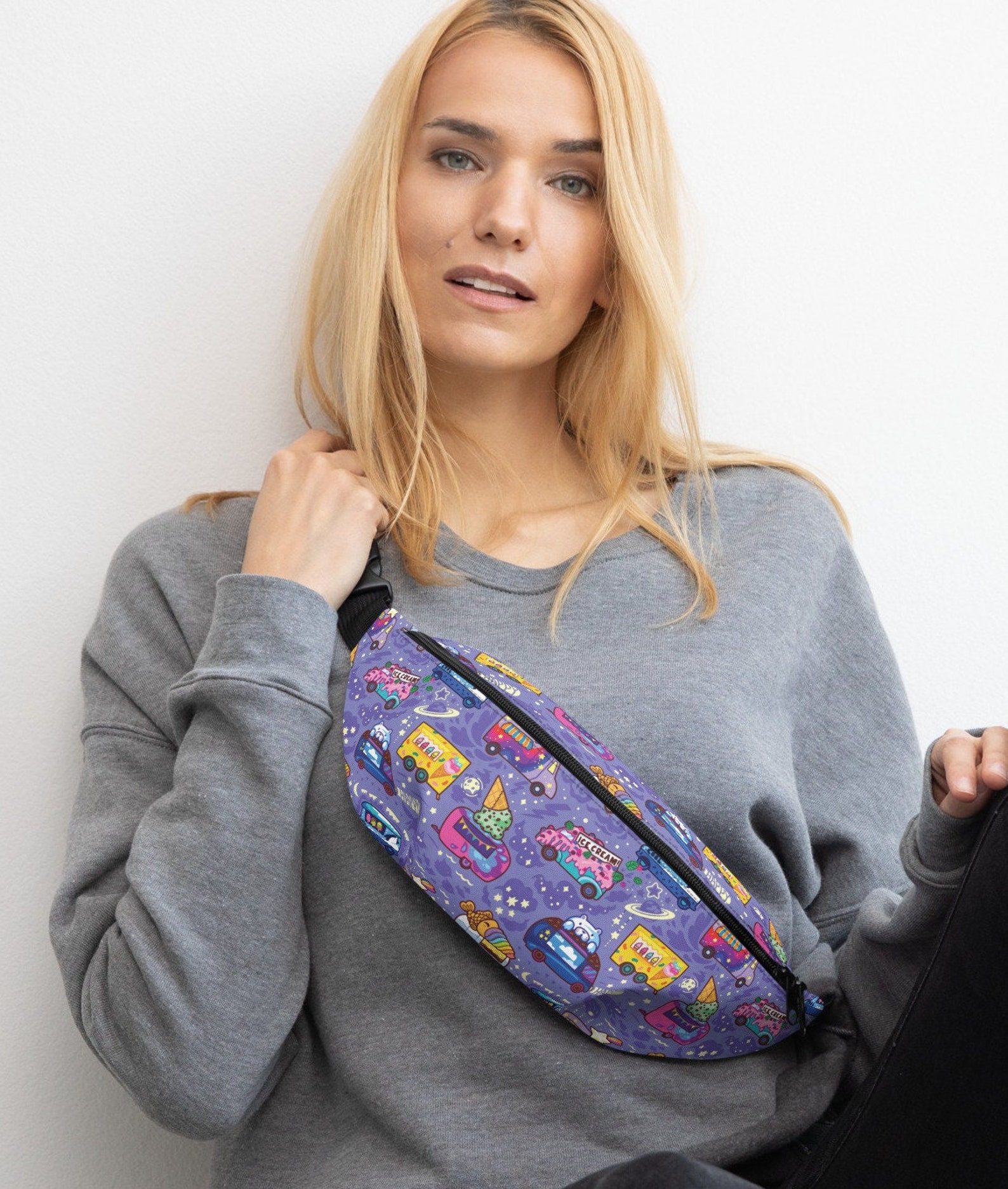 Ice Cream Truck Cartoon Fanny Pack - Etsy