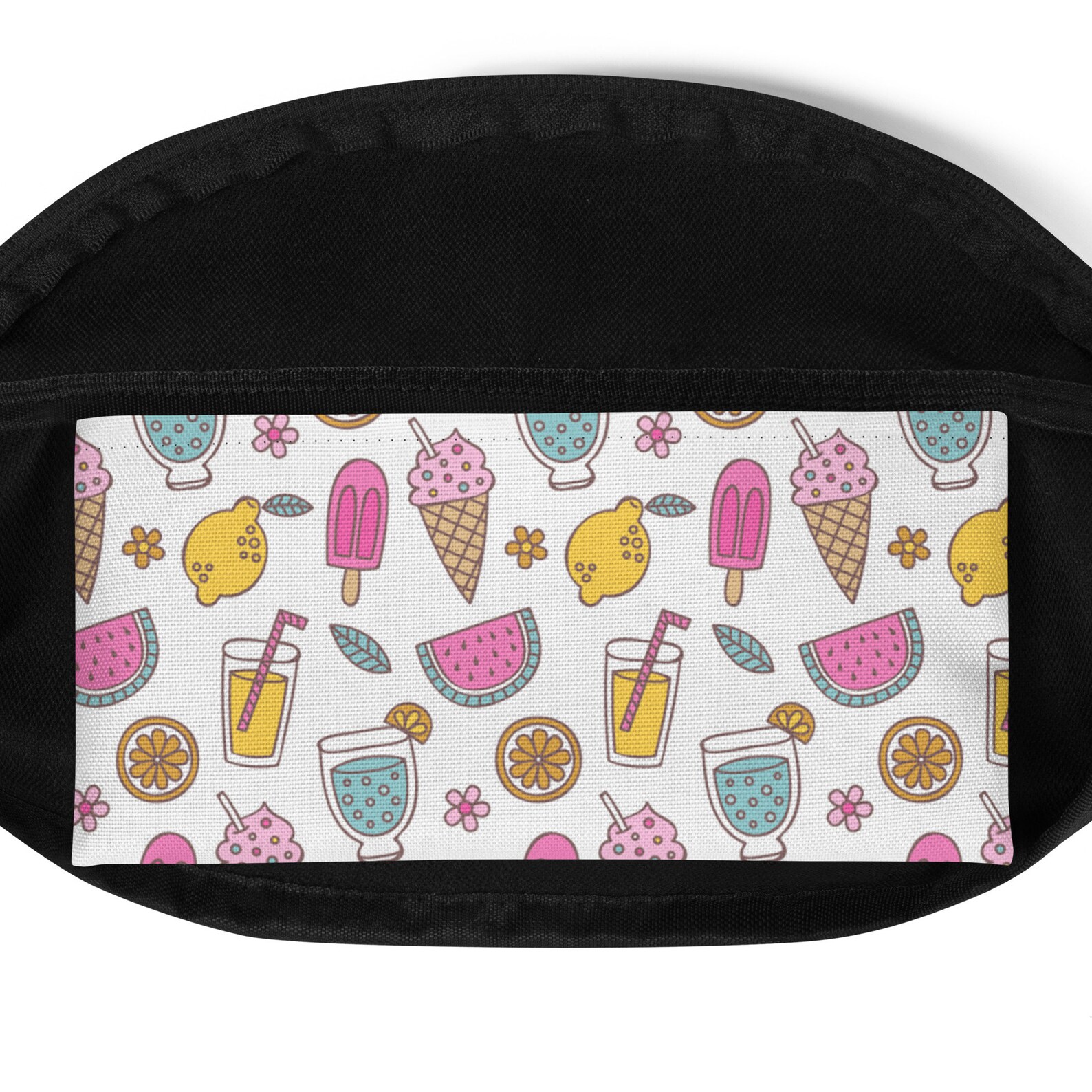 Summertime Line Art Cocktails Pool Beach Themed Fanny Pack Festival Bag ...