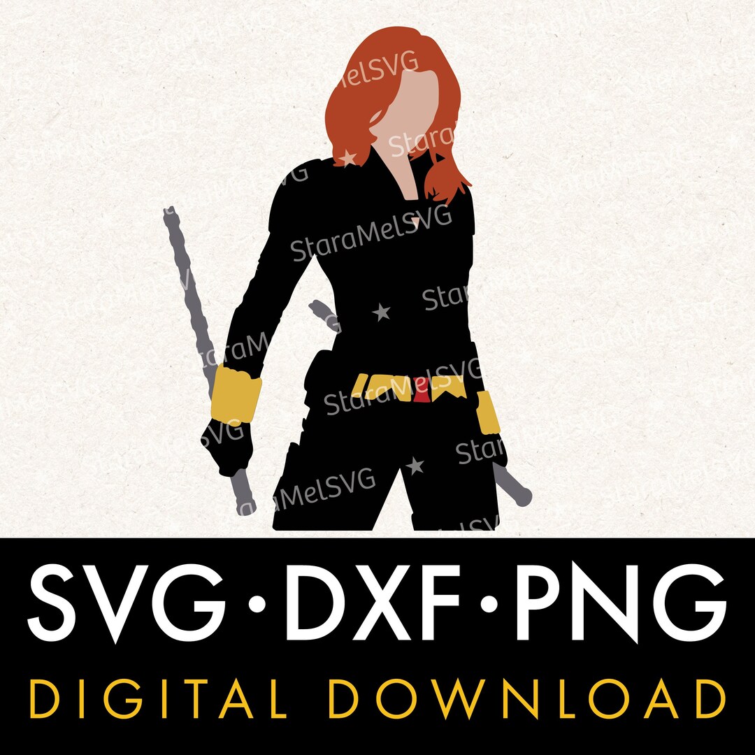 Black Widow SVG | Marvel Clipart | Avengers Superhero PNG | Russian Spy ...