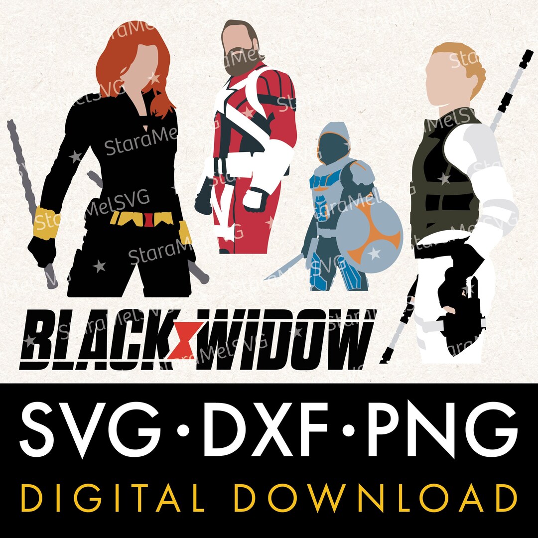 Black Widow SVG Bundle | Logo Graphic | Marvel Clipart | Avengers PNG ...