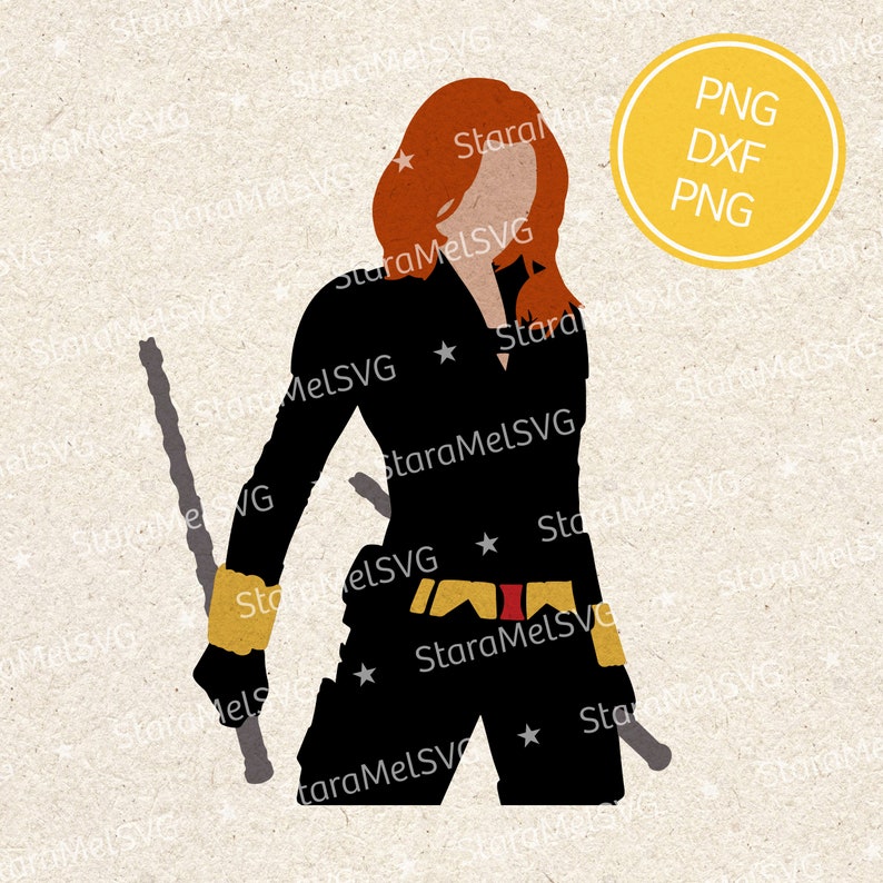 Black Widow SVG Marvel Clipart Avengers Superhero PNG | Etsy