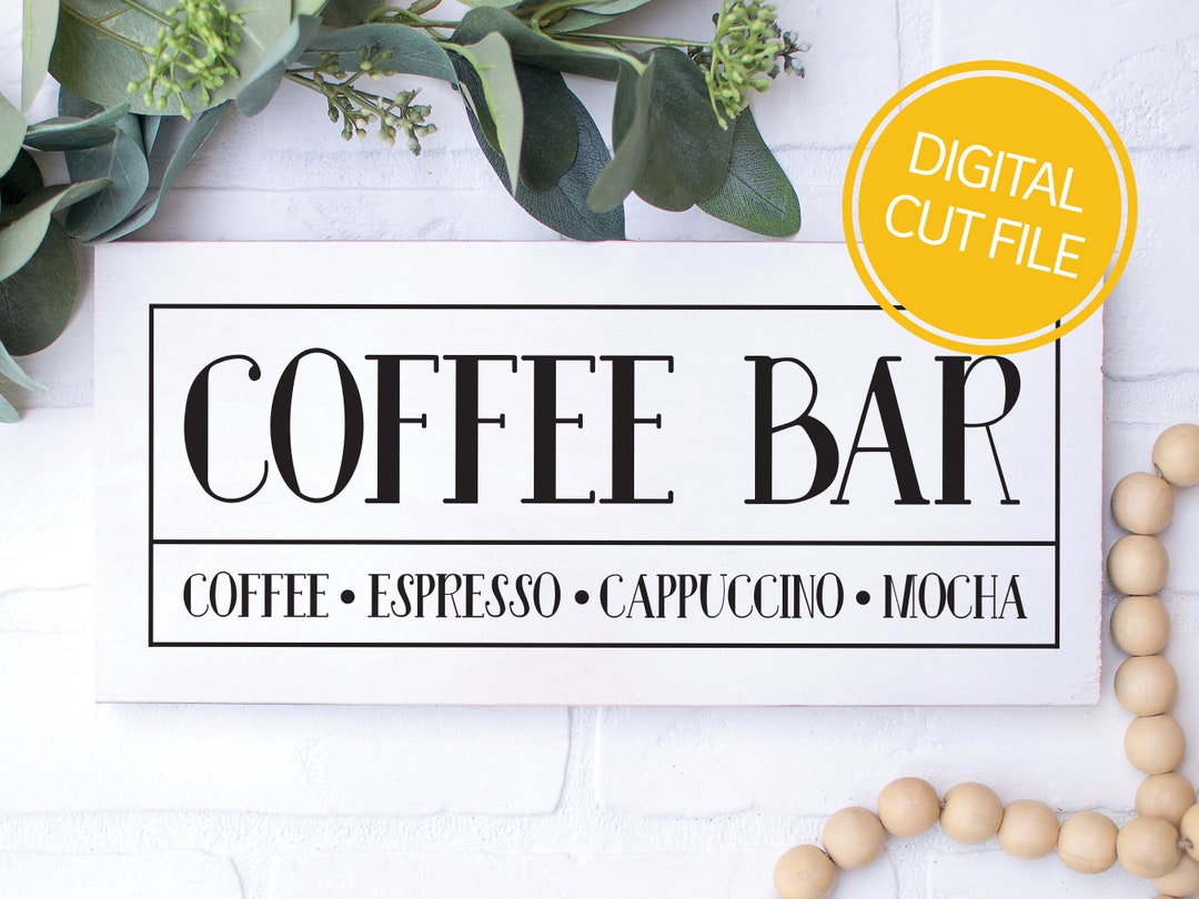 Coffee Bar Menu SVG | Vintage Brewing Station Signage PNG | Farmhouse ...