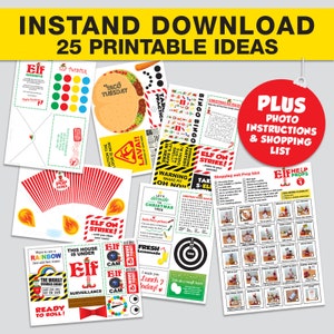 25 Christmas Elf Ideas DOWNLOAD & PRINT - Etsy