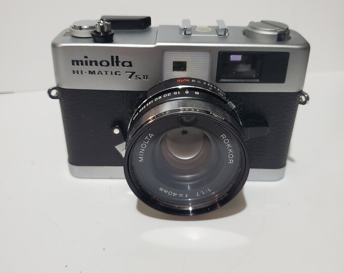 Minolta Hi-matic G2 / 38 Mm F/2.8 Lens / Black 35mm Zoen Focus Camera ...