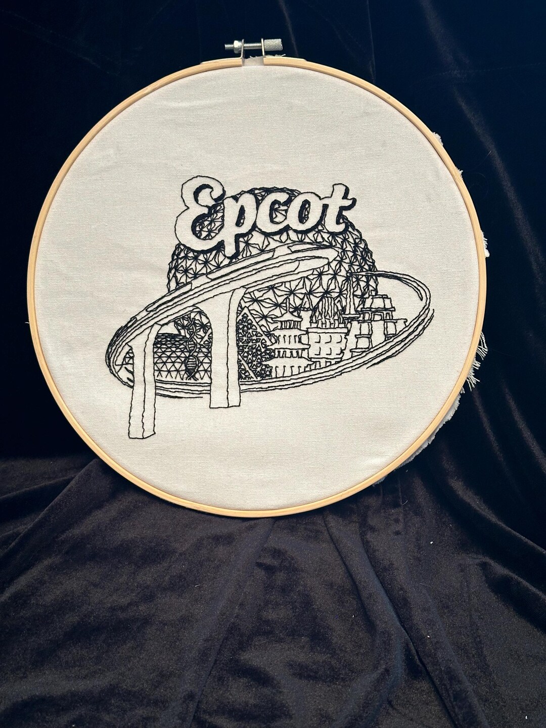 EPCOT Hand Embroidery Hoop Art - Etsy