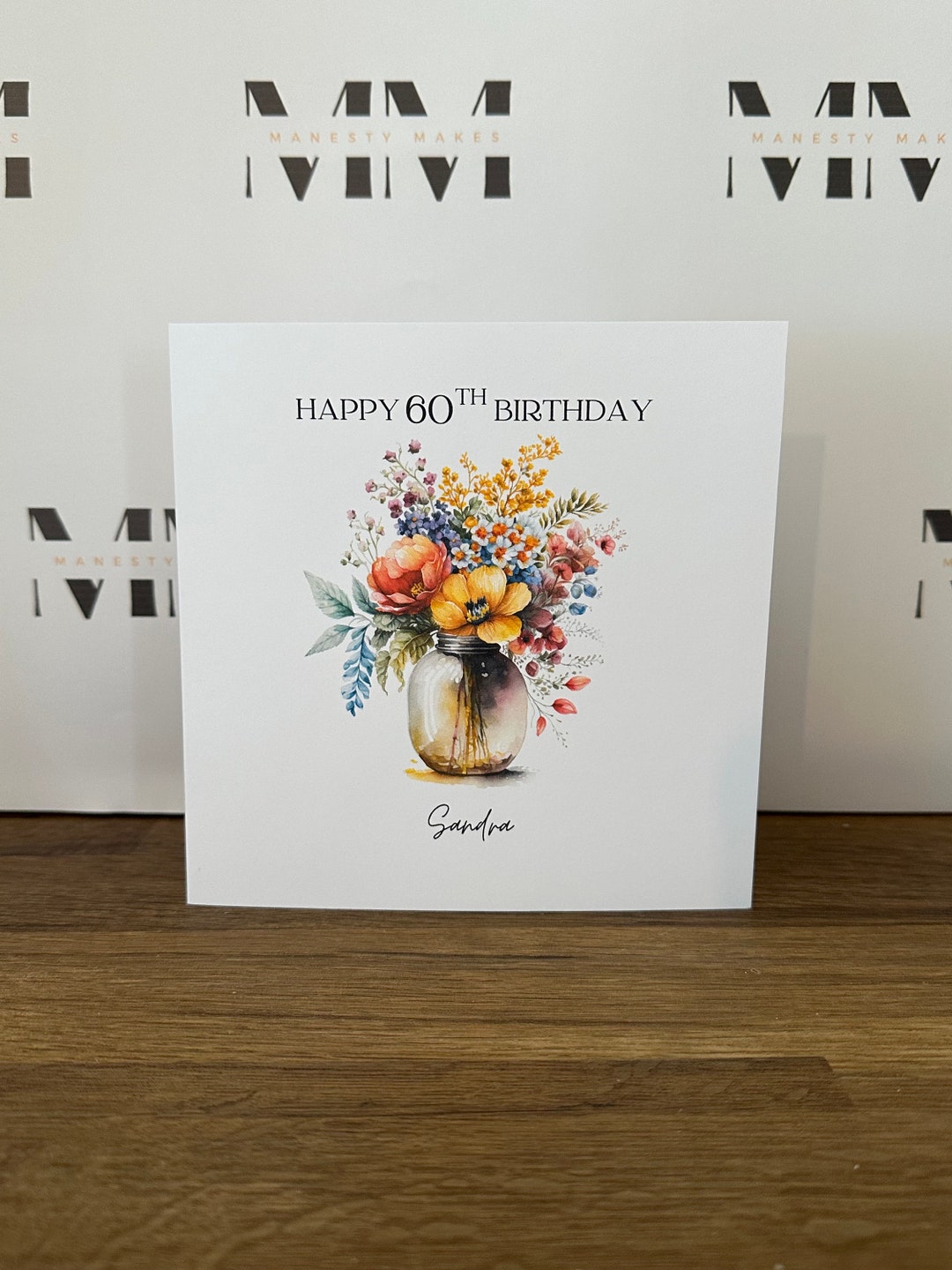 Flower Themed Birthday Card - Etsy