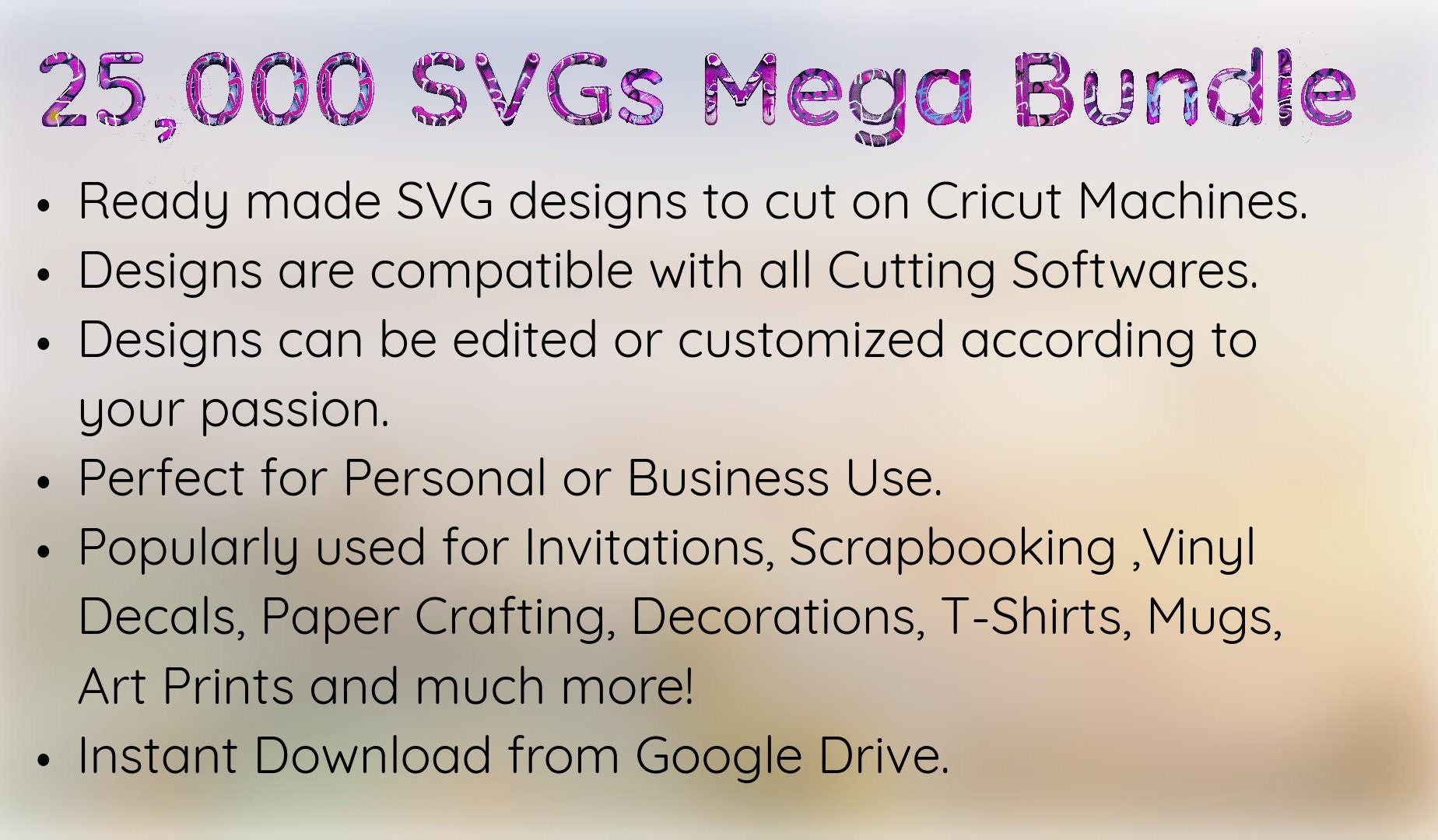 25,000 SVG Bundle - Ultimate Mega Bundle. SVG Designs for Cricut ...