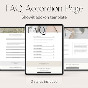 Showit Website Template, FAQ Website Template, Frequently Asked ...
