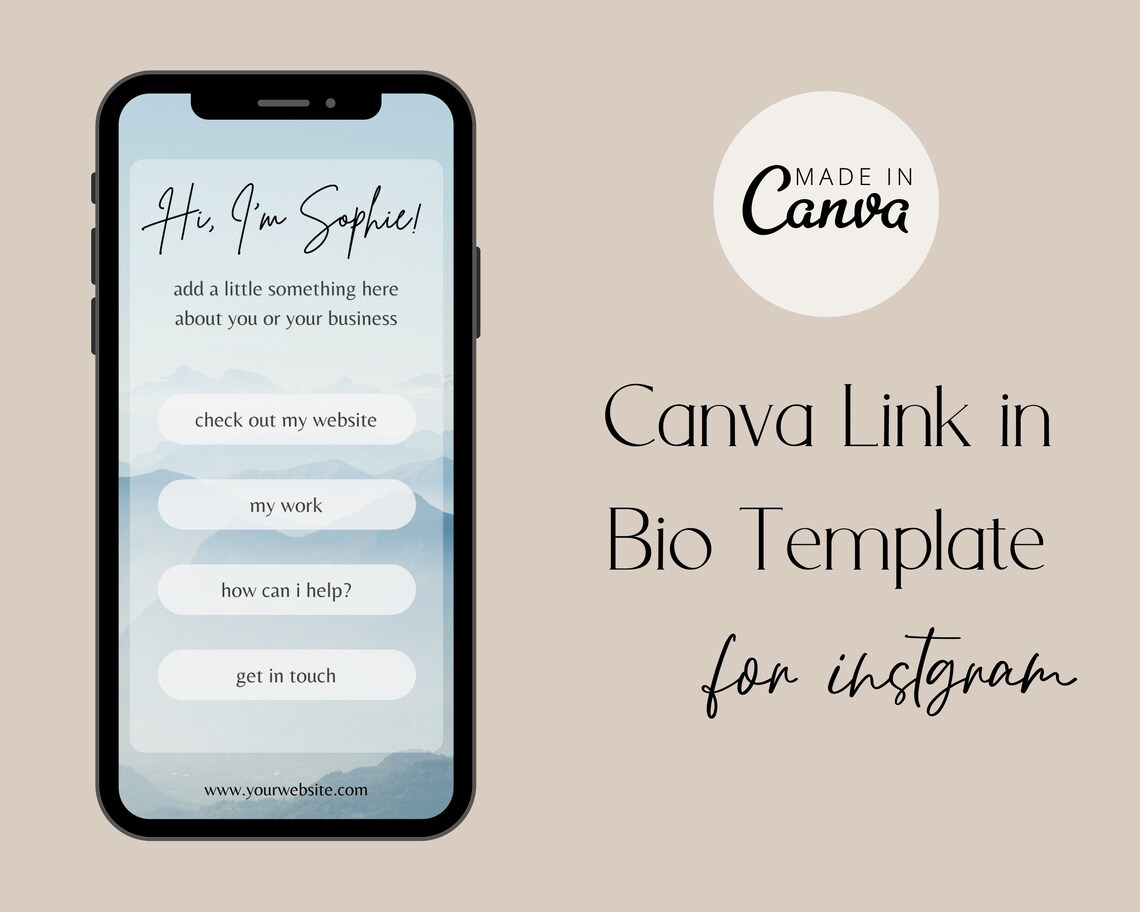 Canva Link in Bio Template Bio Link Bio Link Website Canva | Etsy