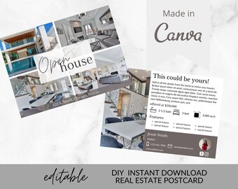 Open House Postcard Template - Etsy