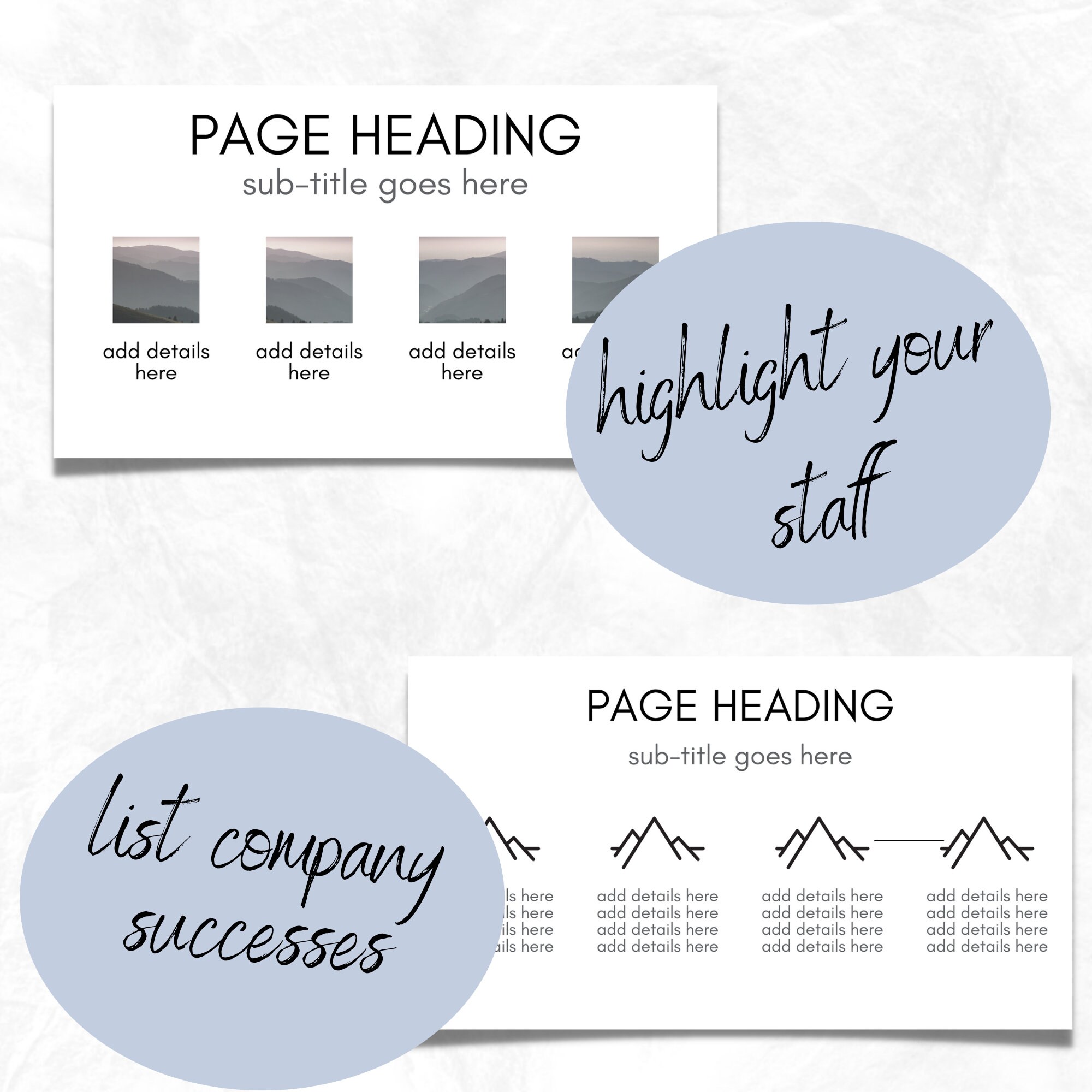 Modern Mountain Canva Presentation Template - Etsy