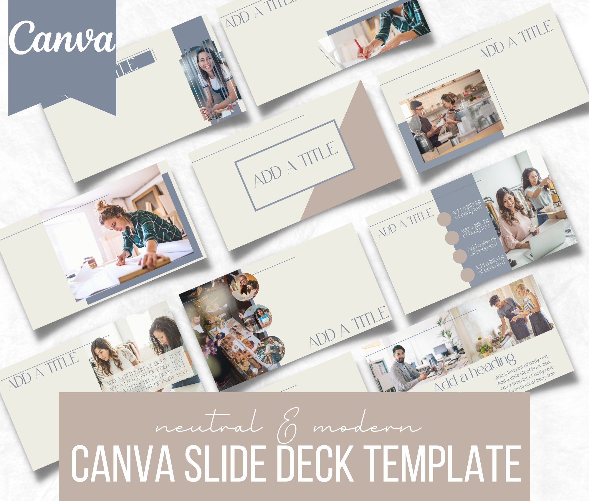 Canva Slide Deck Template for Presentations - Etsy