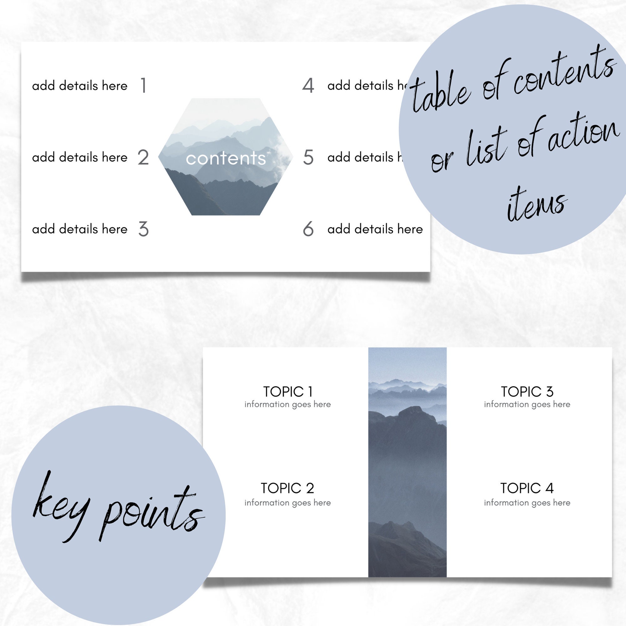 Modern Mountain Canva Presentation Template - Etsy