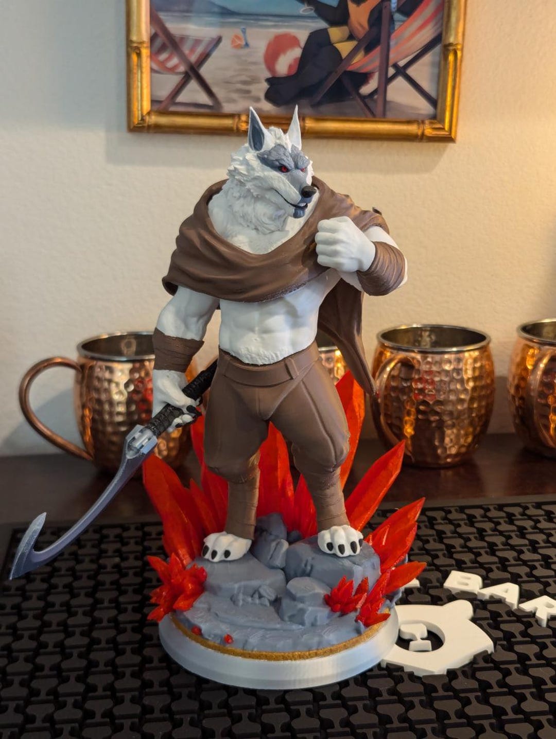 3D Printed “death” Wolf Statue – Furry Fan Art Inspired by Puss in ...