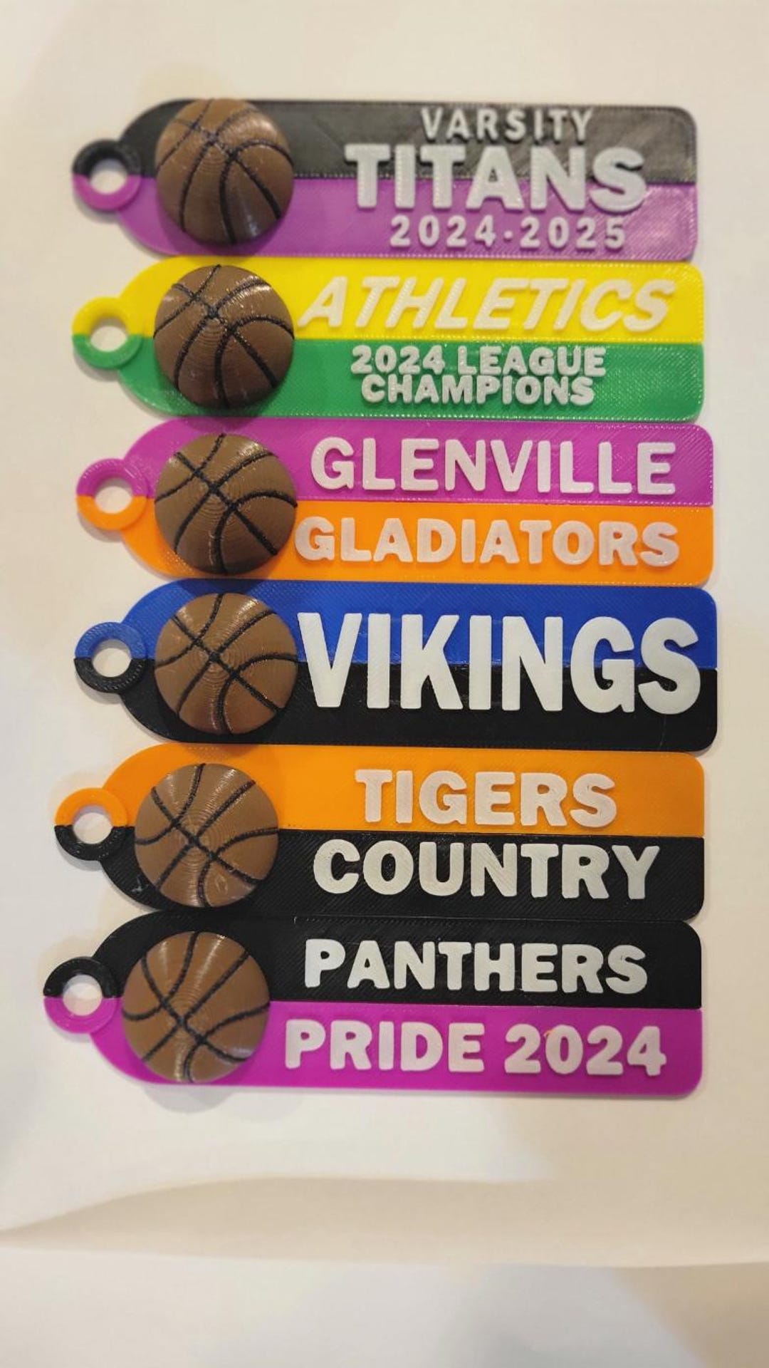 Custom 3D Printed Keychain-basketball Keychain-basketball Team Gifts ...
