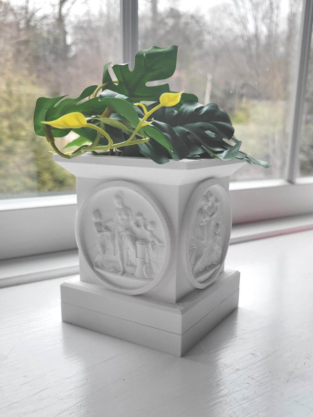 Indoor 3D Printed Modern Roman Style Plant Pot Ideal Unique Perfect ...