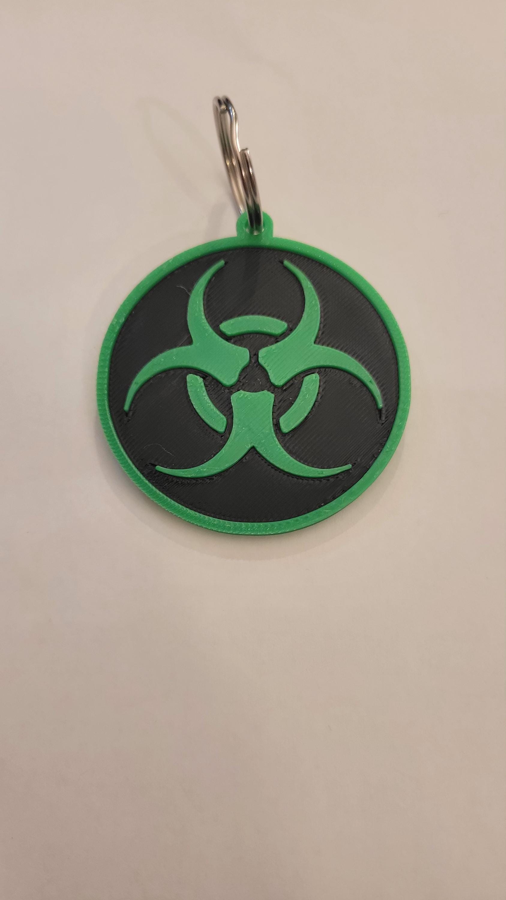 Biohazard Keychain, Biohazard Symbol, Resident Evil, Biohazard Sign, Cleanup, Danger, Zombie ...