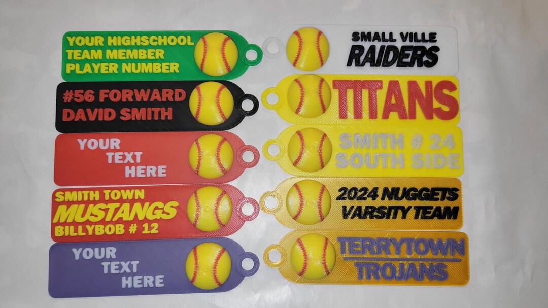 Custom 3D Printed Softball Keychain – Personalized Team Gift - Etsy