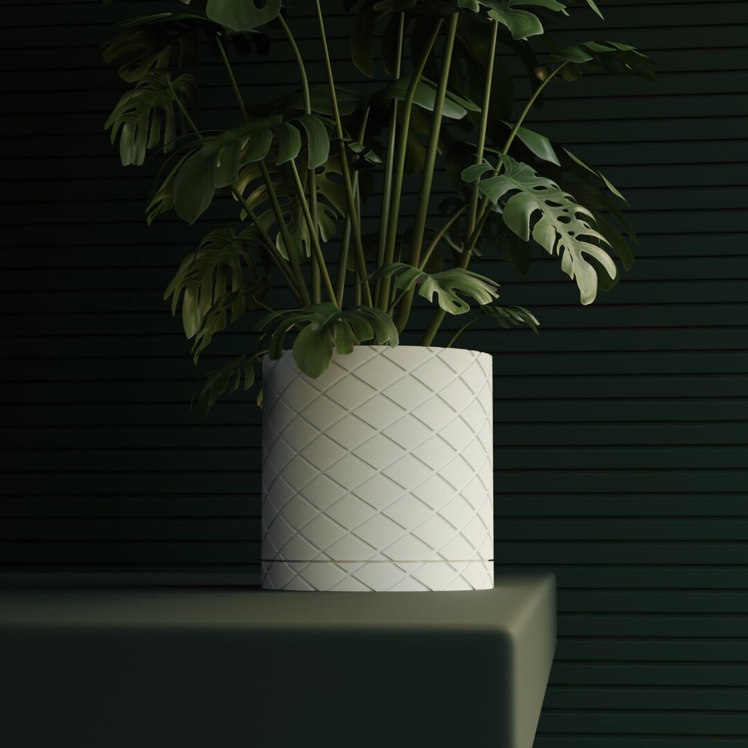 Indoor 3D Printed Modern Minimalist Plant Pot Ideal Unique Perfect Gift ...