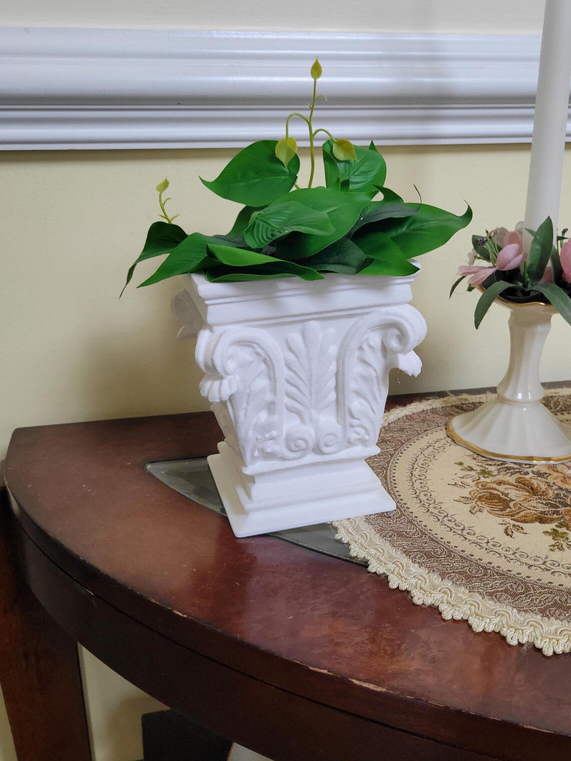 Indoor 3D Printed Roman Corinthian Style Plant Pot Ideal Unique Gift ...