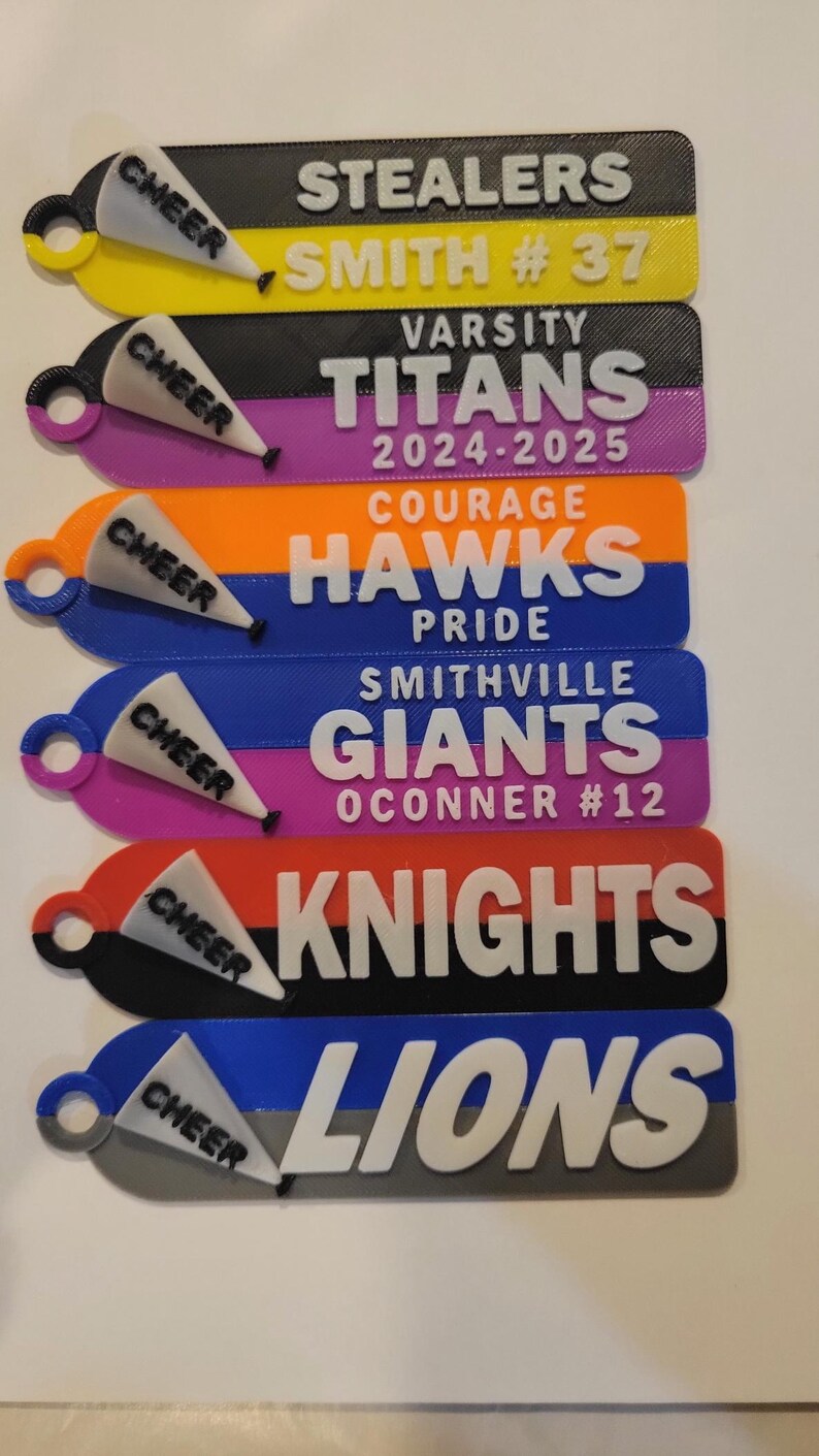 Custom 3D Printed Keychain-cheer Keychain-cheer Squad Gifts-cheerleader ...