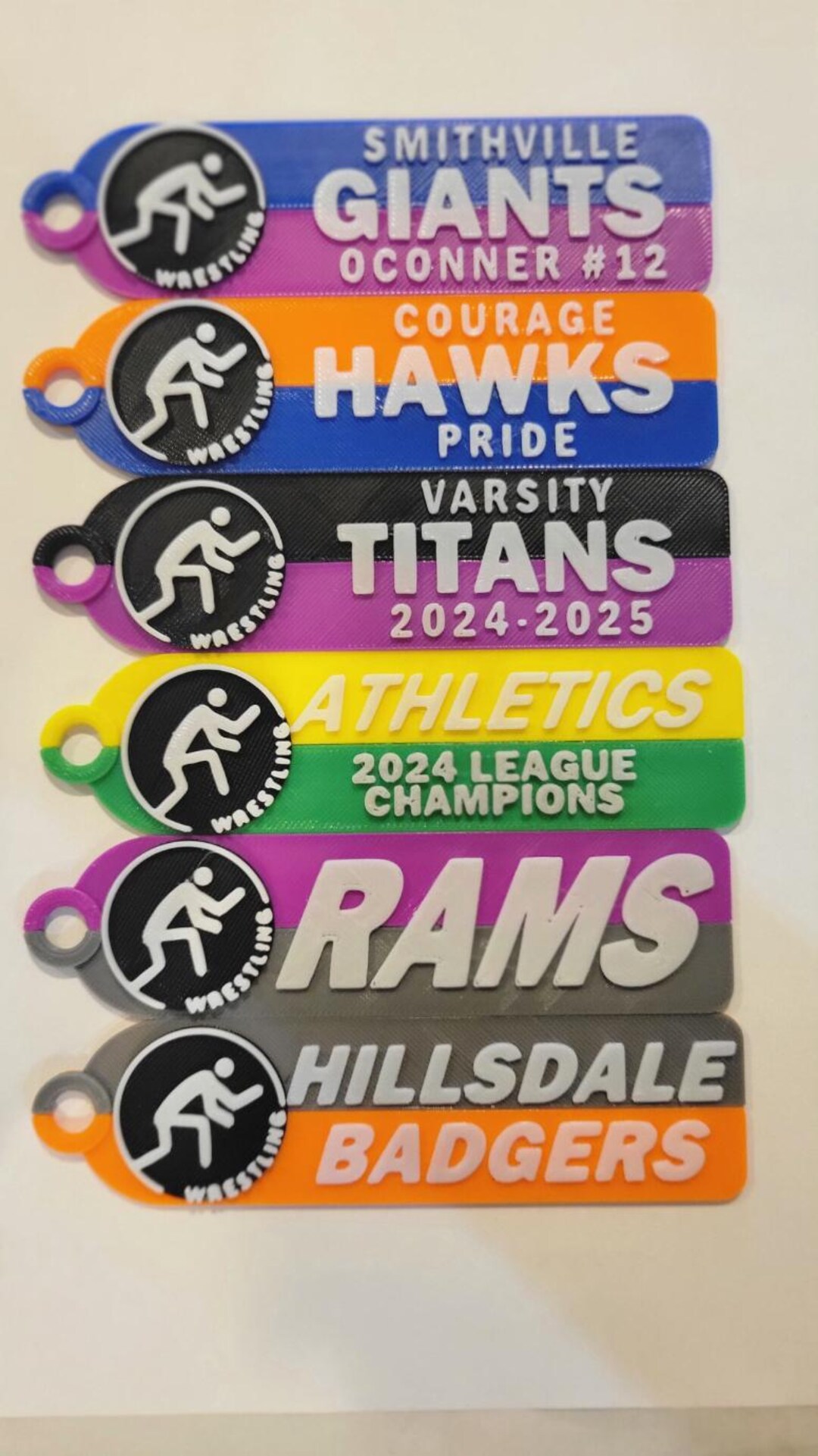 Custom 3D Printed Keychain-wrestling Keychain-wrestling Team Gifts-team ...