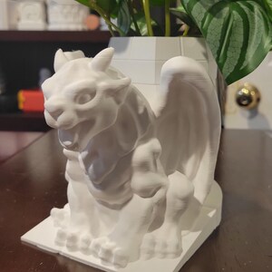 3D Printed Gargoyle Planter With Drip Tray, Gothic Home Decor - Etsy