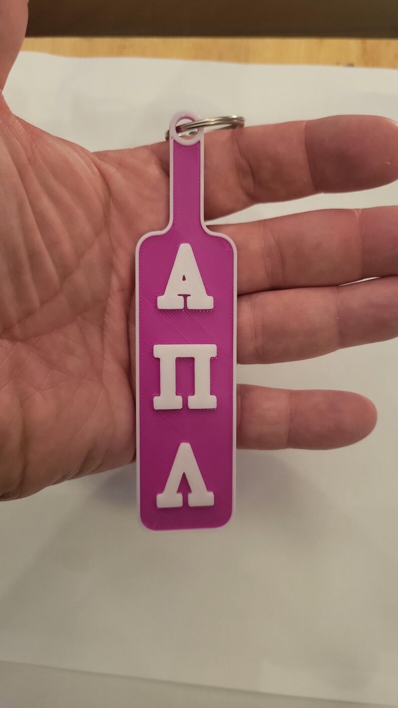 Greek Life, Customized Greek Paddle Keychain, Greek Keychain, Greek Key ...
