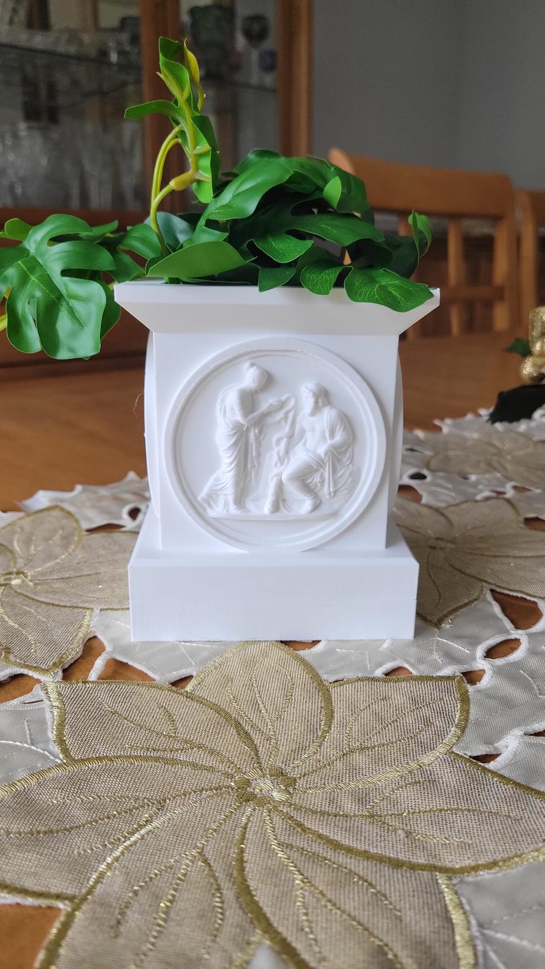 Indoor 3D Printed Modern Roman Style Plant Pot Ideal Unique Perfect ...