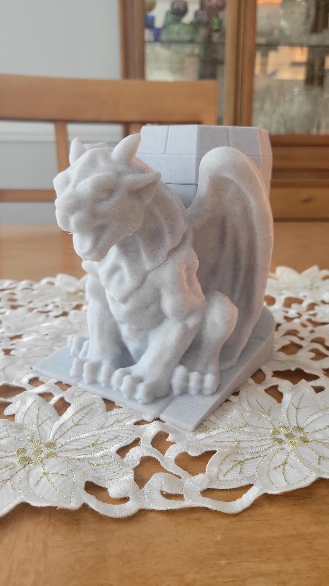 3D Printed Gargoyle Planter With Drip Tray, Gothic Home Decor - Etsy