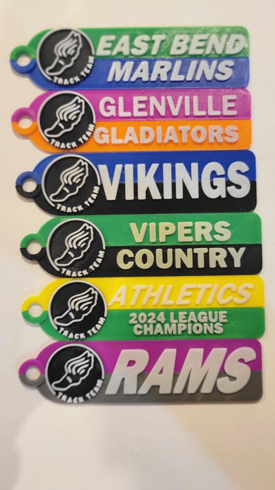 Custom 3D Printed Keychain Track Team Keychain-track Team Team Gifts ...