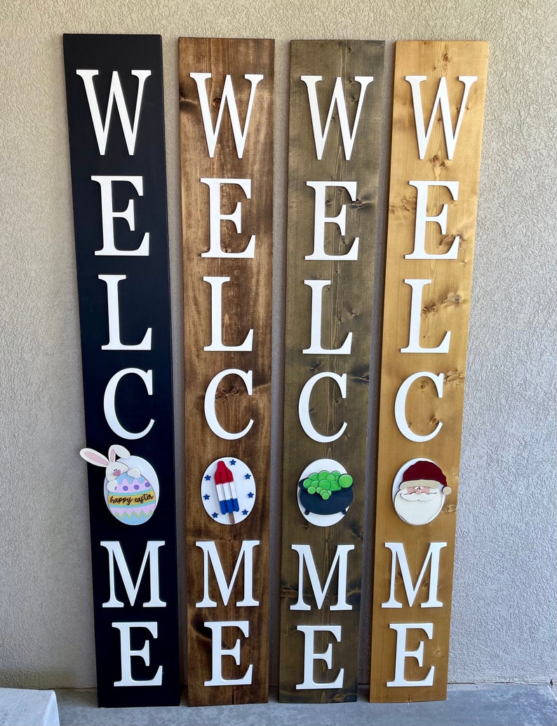 Interchangeable Welcome Sign | Welcome Porch Sign Interchangeable ...