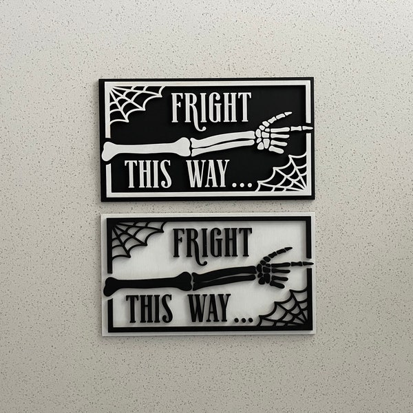 Fright This Way Sign - Etsy