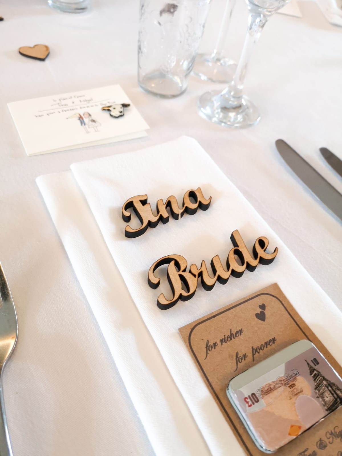 Table Names Wooden Wedding Place Name Laser Cut Names Glitter Place