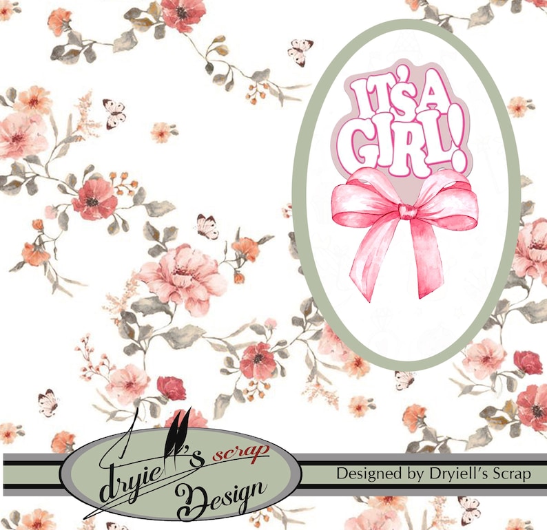 It's a Girl 24 Printable Pages in A4 Format Birth Theme Designed by ...