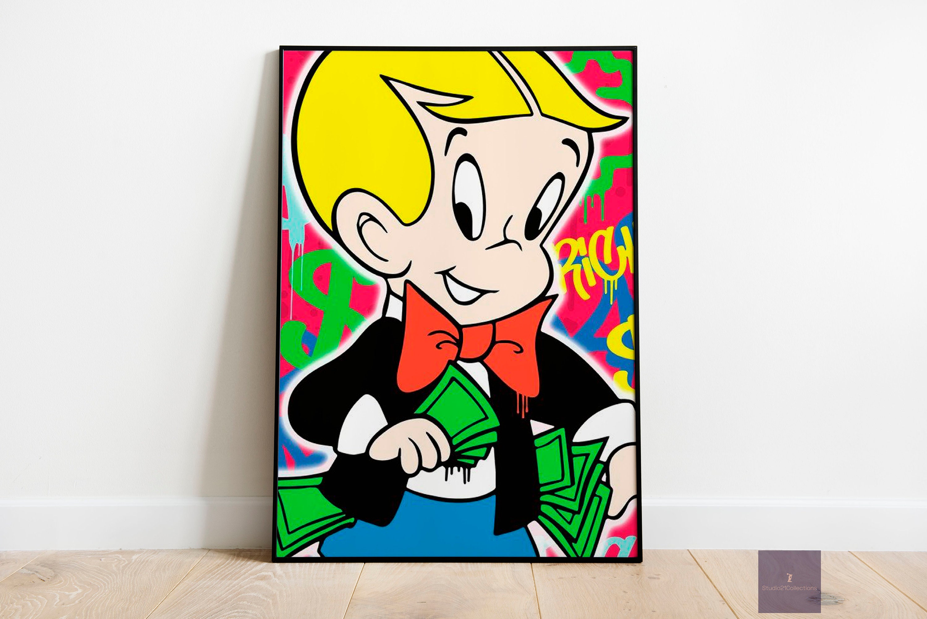 Monopoly Richie Rich Graffiti Street Art Home Decoration Money - Etsy ...