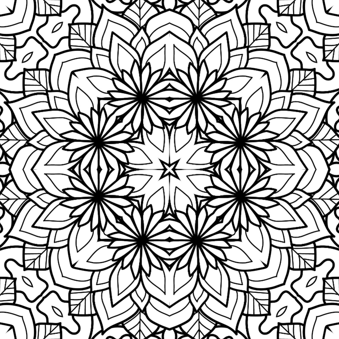 Beautiful Intricate Mandela Coloring Pages - Etsy