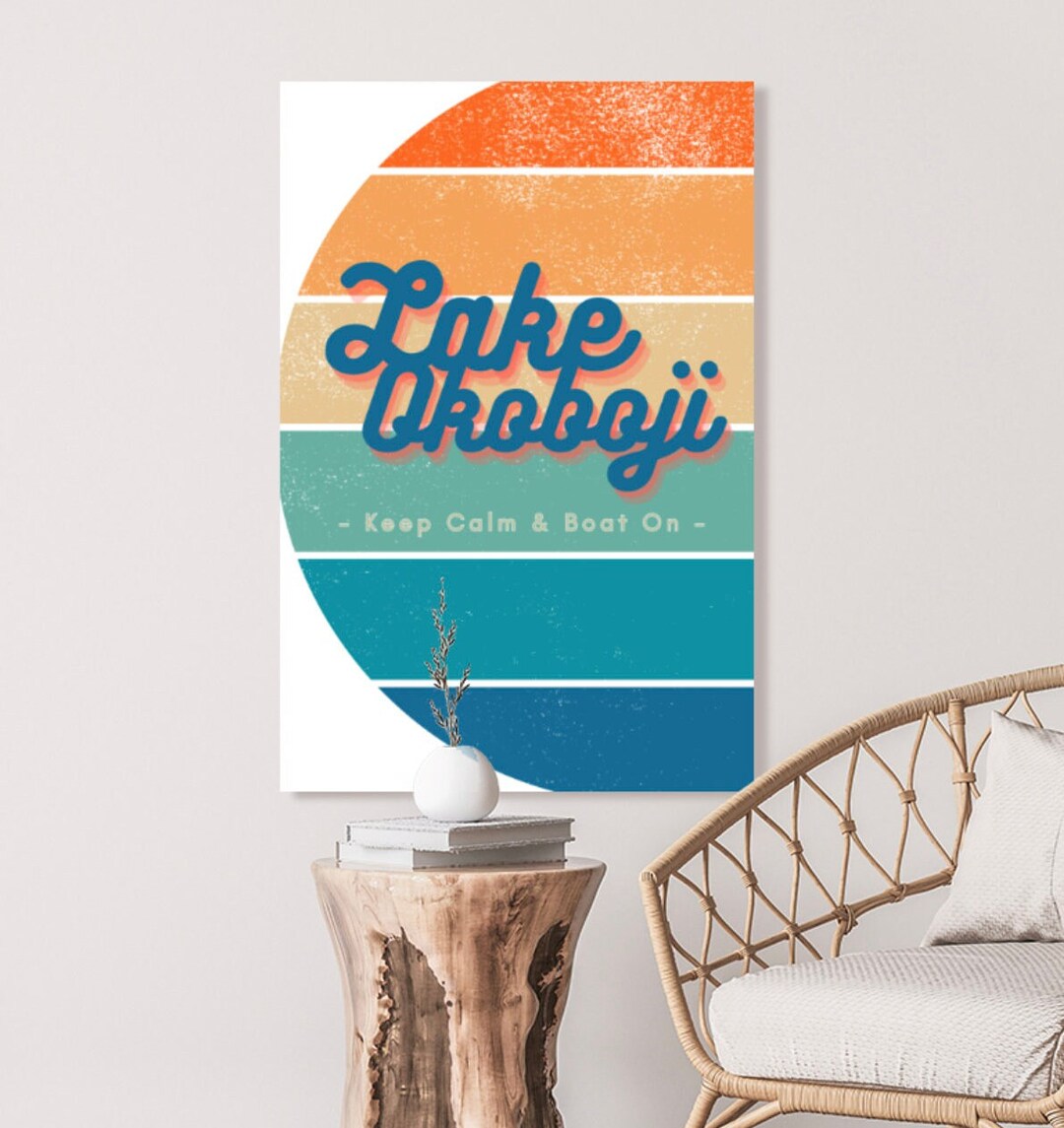 LAKE OKOBOJI - Keep Calm & Boat on (digital Download) - Etsy