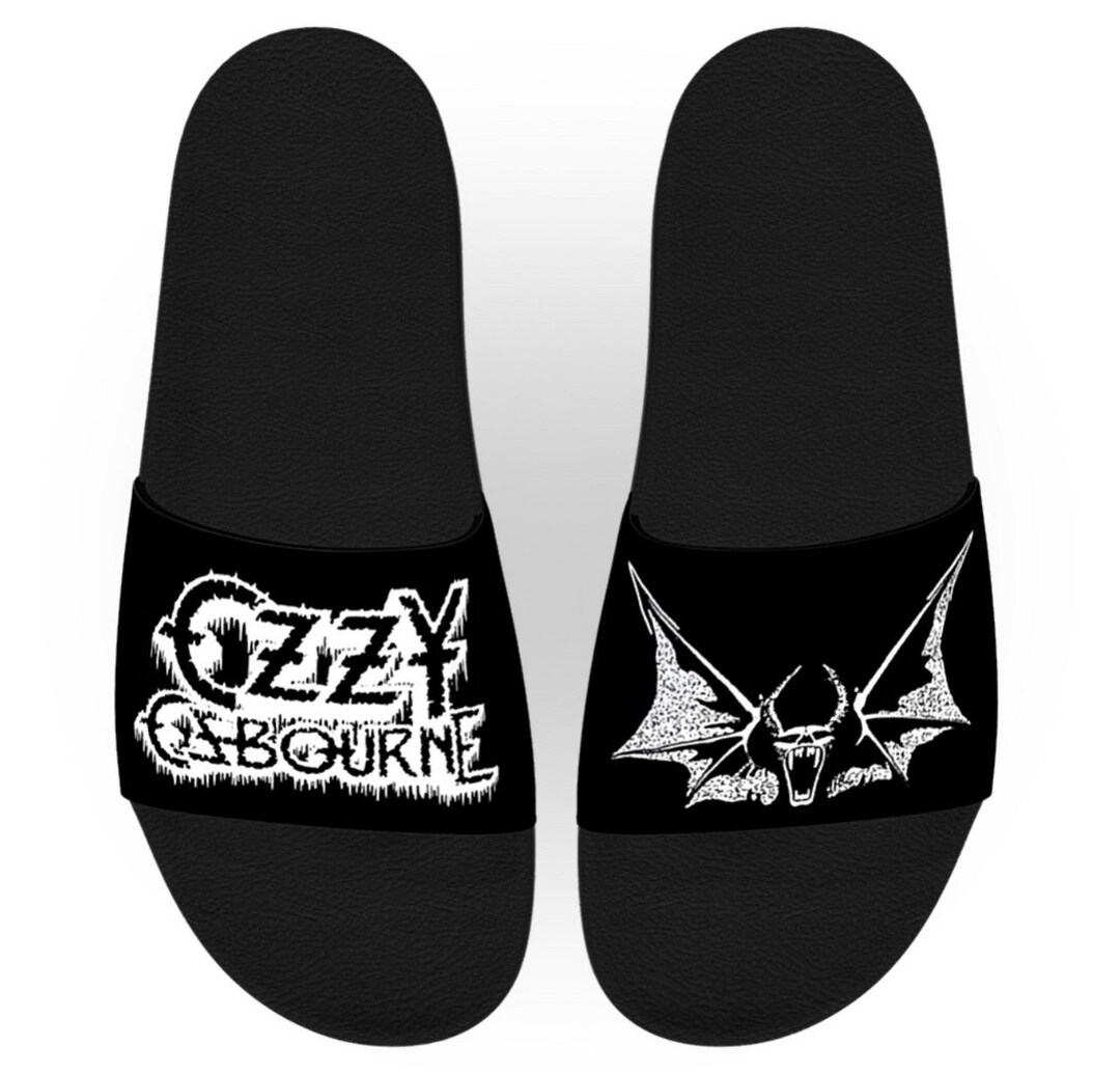Ozzy Osbourne bat Unisex Slides MADE TO ORDER - Etsy